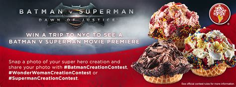 Cold Stone Creamery Batman V Superman Dawn Of Justice Photo Contest