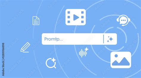 Concept Of Artificial Intelligence Generate Ai Bar With An Idea Icons Input Prompt As Commands