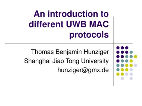 PPT Exploring UWB MAC Protocols A Comprehensive Overview PowerPoint Presentation ID
