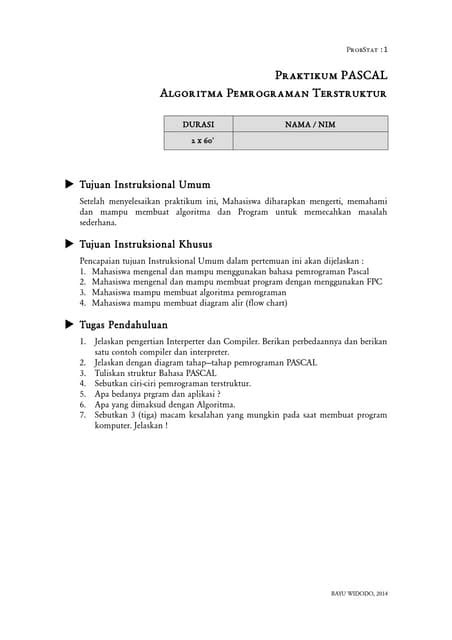 Algoritma Dan Pemrograman Pengantar 1pptx