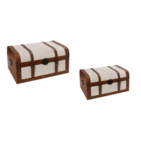 Set Of 2 Chests Black Chest Set Bags Deco Storing •