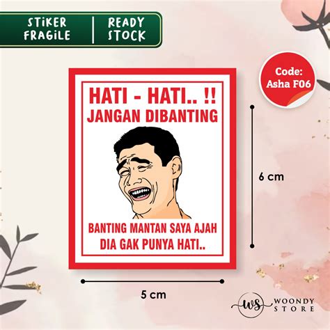 Jual Stiker Fragile Lucu Murah Jangan Dibanting Shopee Indonesia