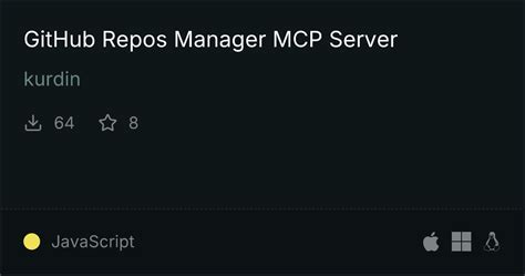 Schema Github Repos Manager Mcp Server Glama