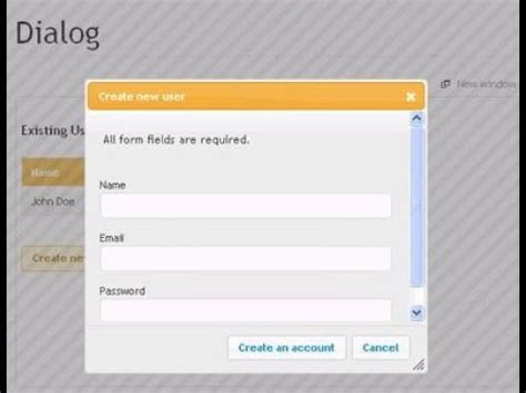 Уроки JqueryUI Виджет Dialog YouTube