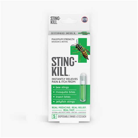Sting Kill Disposable Swabs Sting Kill The Best Bee Sting Treatment