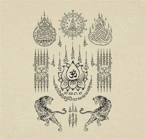 Sak Yant Ancient Vintage Buddhism Tattoos Etsy Artofit