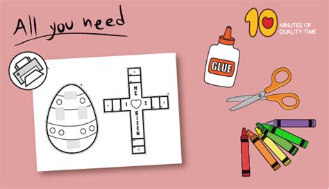 He Is Risen Easter Egg Craft 10 Minutes Of Quality Time