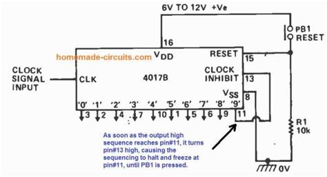 Simple Ic 4017 Circuits Homemade Circuit Projects