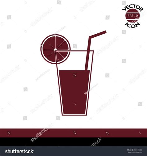 Glass Of Juice Vector Illustration