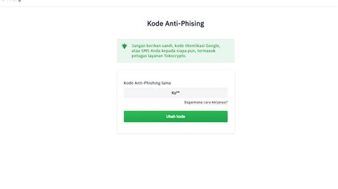 Penjelasan Kode Anti Phishing Dan Cara Mengaturnya Di Tokocrypto