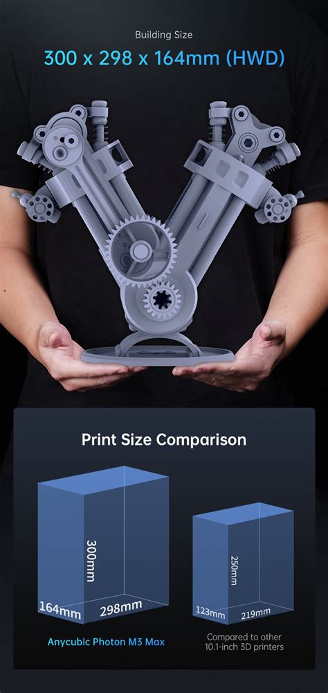 anycubic photon m3 max largest and finest desktop resin 3d printer