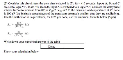 Solved 2 Transistor Gate Sizing 30 Pts Consider The CMOS Chegg Com