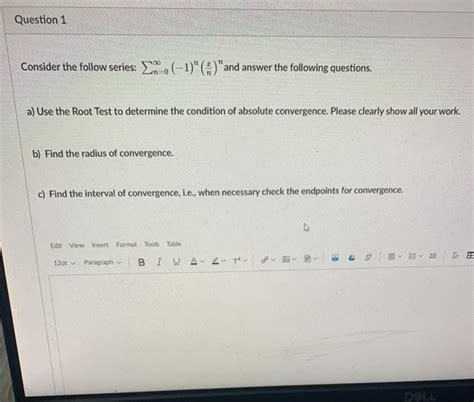 Solved Question 1 Consider The Follow Series 1