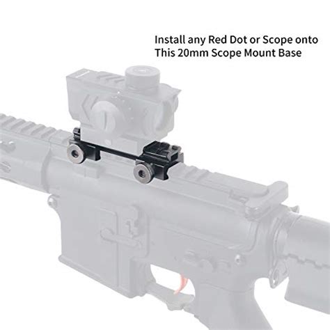 Toopmount Picatinny Rail 8 Slots Riser Rail 20mm Standard Picatinny
