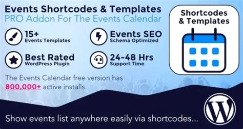 The Events Calendar Shortcode And Templates Pro V340 Nulled
