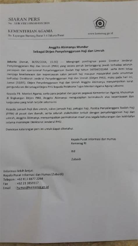 Detail Surat Pengunduran Diri Dari Komunitas Koleksi Nomer