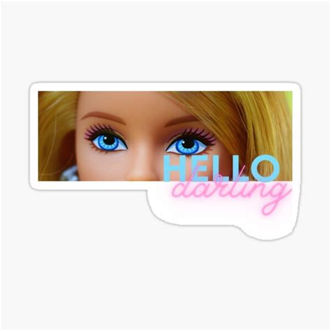 Hello Barbie Girl Sticker For Sale By Hudyakart Redbubble
