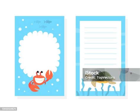 노트북 일기 문구 주최자 재미있는 해양 생물 캐릭터 만화 벡터 일러스트와 스티커 세트 가공의 인물에 대한 스톡 벡터 아트 및 기타 이미지 가공의 인물 개체 그룹 교육