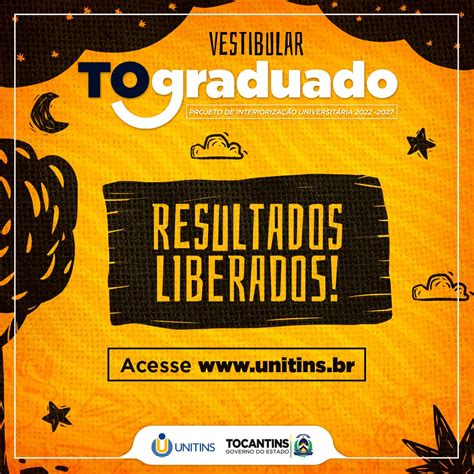 Unitins Resultado final do vestibular TO Graduado já está disponível