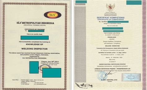 Sertifikat Welder Internasional Bacahape