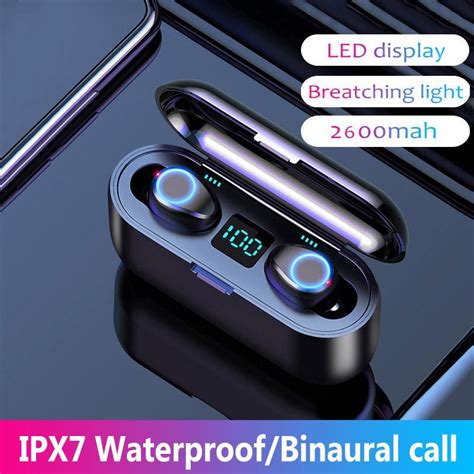 F9 Tws Bluetooth Earphone 50 Bluetooth Headset With Mic Handsfree