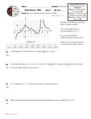 AP Calculus Unit Review FRQ Practice And MCQs Course Hero