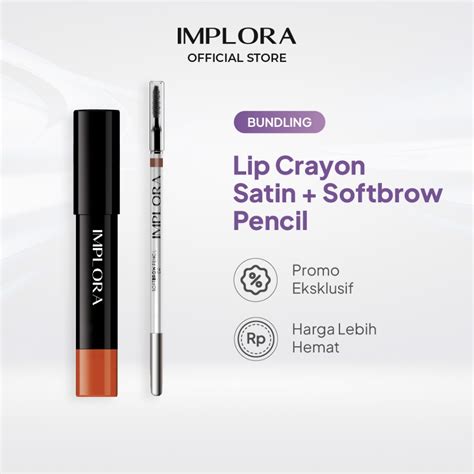 Implora Lip Crayon Satin New Softbrow Eyebrow Pencil Shopee Malaysia