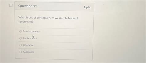 Solved Question Ptswhat Types Of Consequences Weaken Chegg