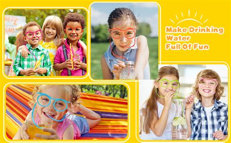 16 Pieces Silly Straw Glasses For Adults Crazy Straws