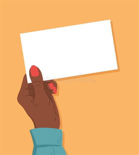 Hand Drawn Vector Illustration Of African Female Hand Holding Empty