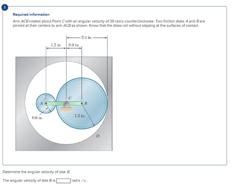 Solved Required Information Arm Acb Rotates About Point C Chegg
