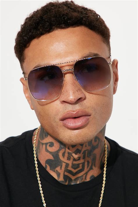 Feel Good Sunglasses Goldblue Fashion Nova Mens Sunglasses