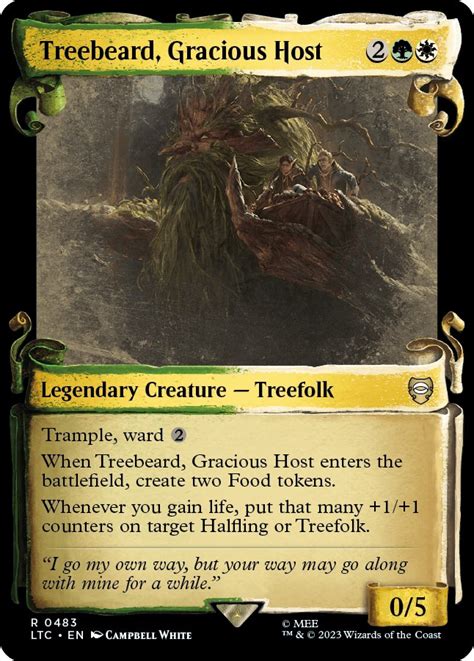 Treebeard Gracious Host Showcase Scrolls Commander The Lord Of The Rings Tales Of Middle
