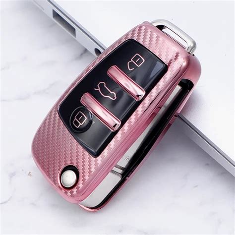 A Style Rose Housse De Clé De Voiture Pliable En Tpu Souple étui