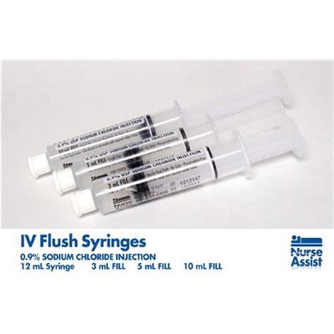 Iv Flush 10ml In A 12ml Syringe Each Dandd Medical Equipment