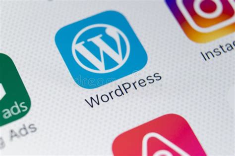 Wordpress Application Icon On Apple IPhone X Screen Close Up Wordpress