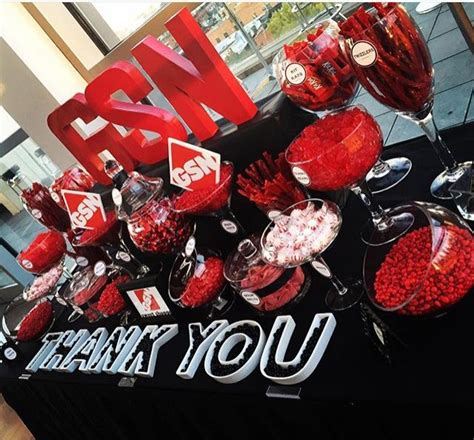 Red Candy Table For Happy Valentines Day