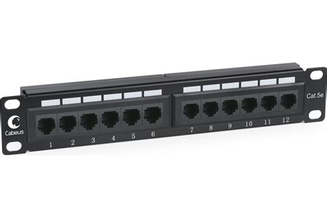 Патч-панель IDC Cabeus 10", установочный размер 236 мм, 12 портов RJ-45 ...