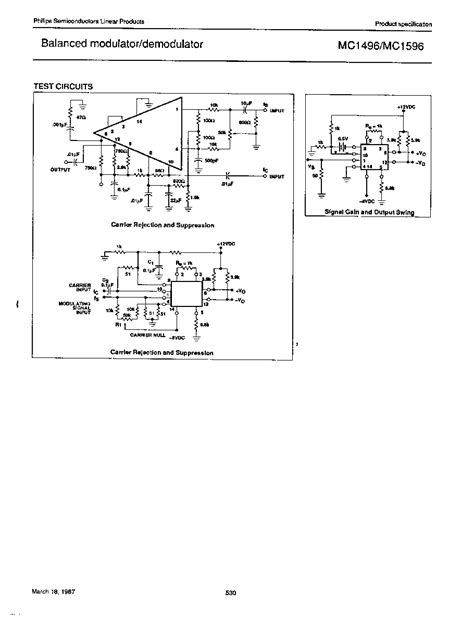 MC Datasheet Pages PHILIPS Balanced Mudulator Demodulator