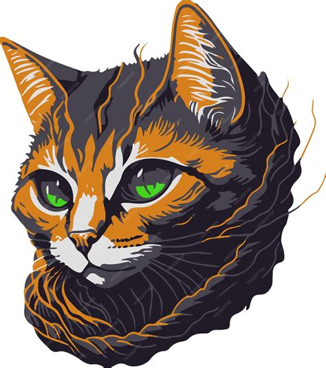 Premium Vector Vector Illustration Of A Orange Cat Head For Logo