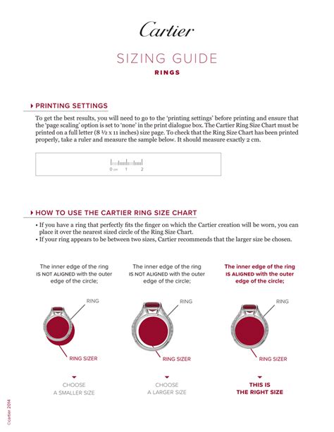 Cartier Ring Size Chart Conversion Keski