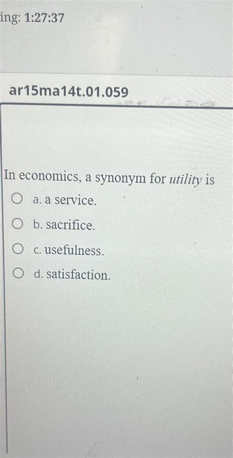 Solved Ing 12737ar15ma14t01059in Economics A Synonym
