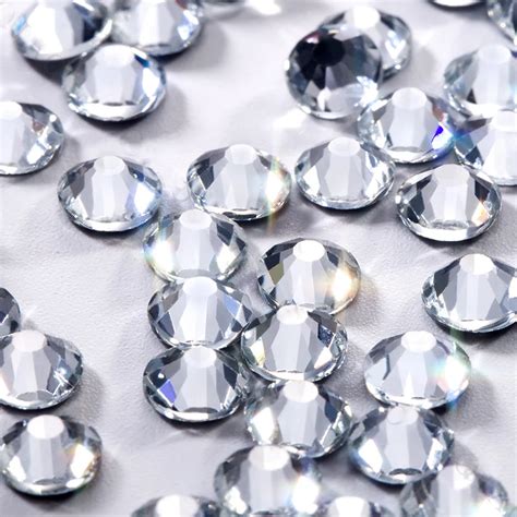 YANRUO 2058HF Clear White Crystal Hot Fix Rhinestones Transfer Glass