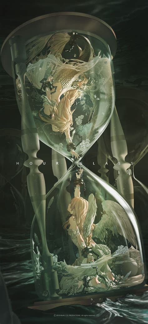 Glass Lips Anime Girl Hourglass