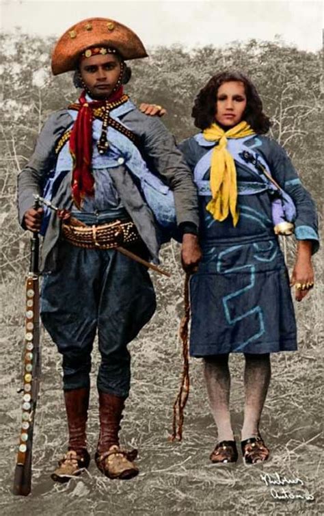 Cangaceiro Pancada E Sua Companheira Maria Jovina Foto Colorizada Por