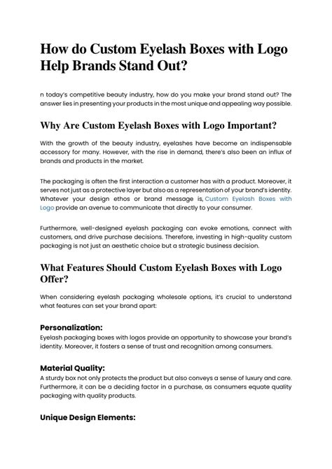 PPT How Do Custom Eyelash Boxes With Logo Help Brands Stand Out