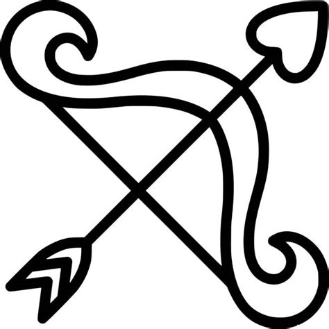 Coloriage Arc et flèche de cupidon dessin gratuit à imprimer