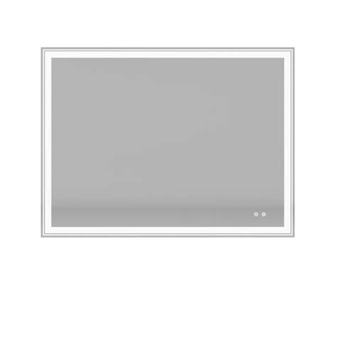 48 In W X 36 In H Rectangular Frameless Anti Fog Wall Bathroom Vanity