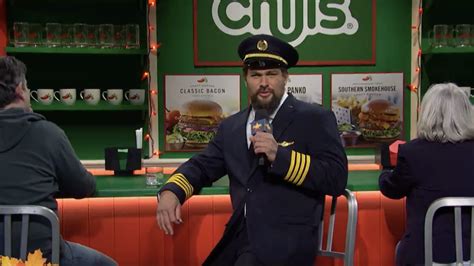 ‘saturday Night Live Jason Momoa Plays Frisky Airline Pilot In Pre