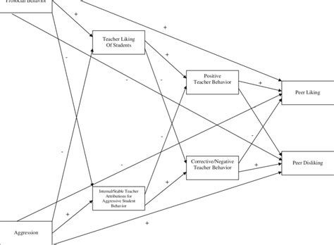 Hypothesized Path Model Paths Hypothesized To Be Positive Represented
